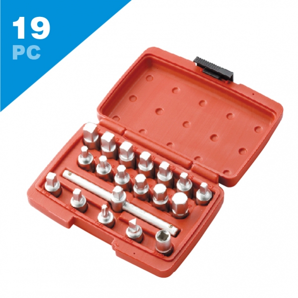 19 PC 3/8" DR. OIL DRAIN PLUG KEY SET | Taiwantrade