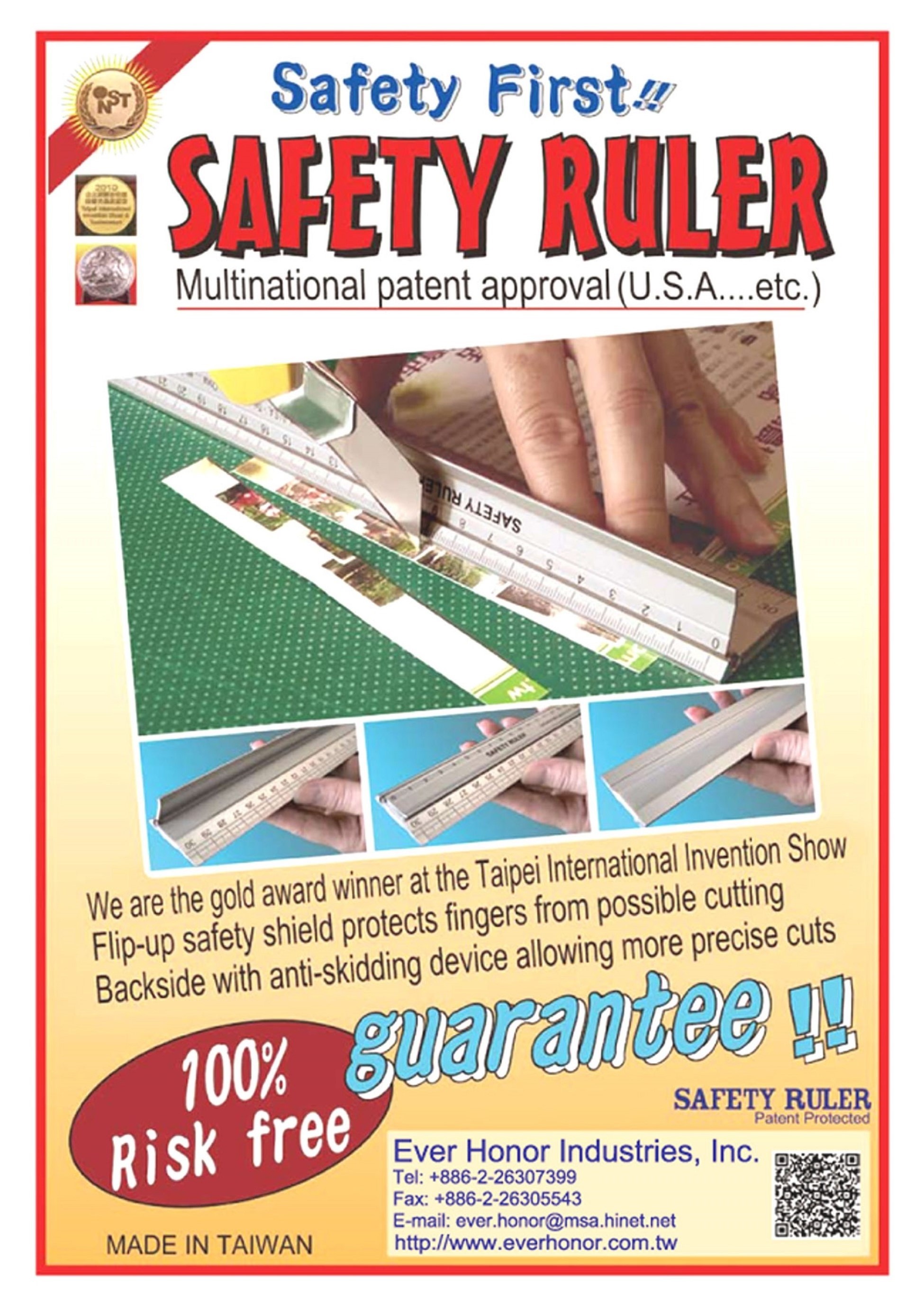 Safety Ruler, Safety Cutting Ruler | Taiwantrade