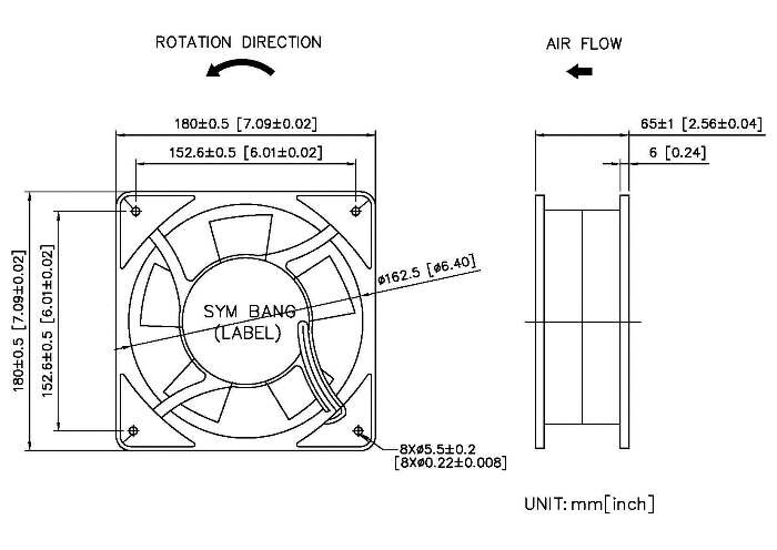 DC 180mm Exhaust Fan | ACTIVA INC.