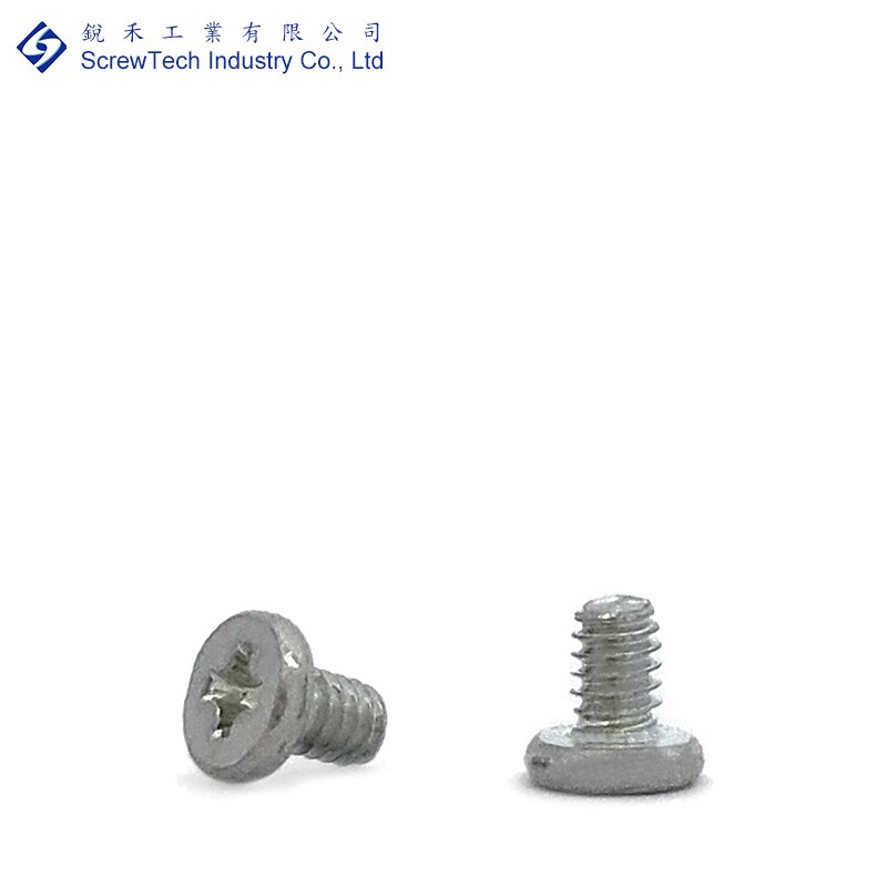 【ScrewTech】Wafer Head, Phillips, M2x3, Machine Screw, White Zinc Plated ...