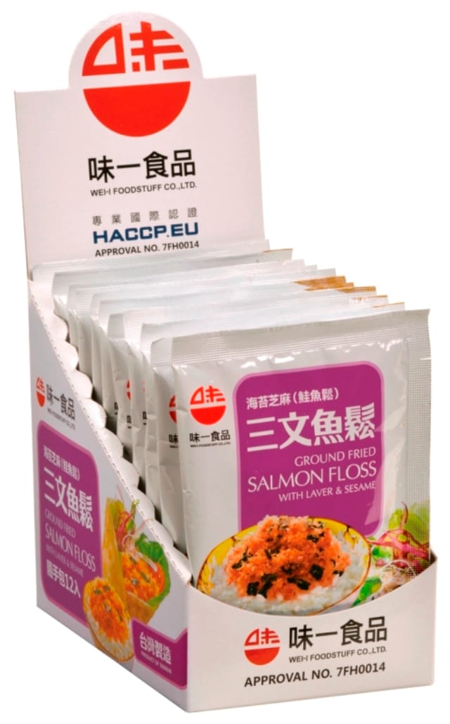 Ground Fried Salmon Floss with Laver&Sesame 15G*12bags | Taiwantrade