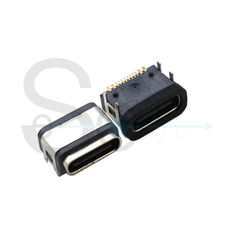 Type C USB 16 Pin Female connector Waterproof Type for PCB | Taiwantrade