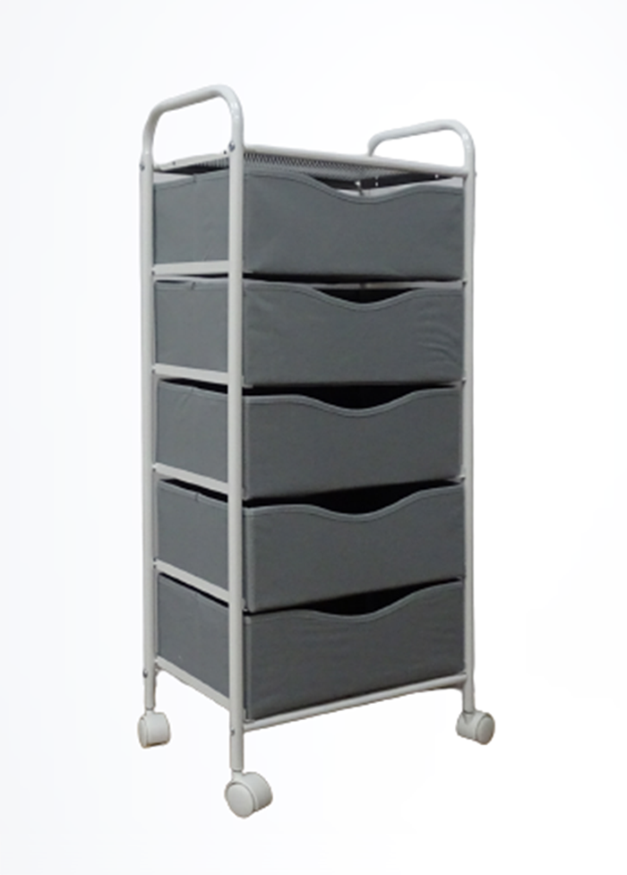 5 Drawer fabric rolling cart, Drawer rolling storage cart, Mobile ...