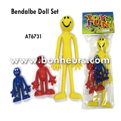 BENDABLE DOLL TOY (3PCS/SET) | Taiwantrade.com
