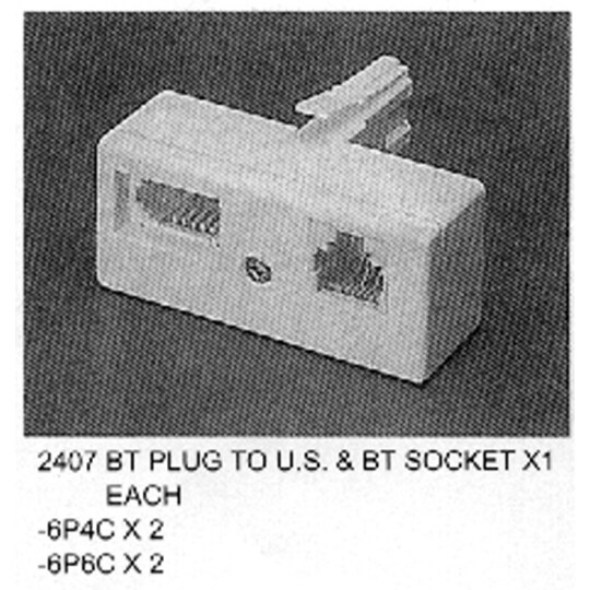 Tel Jacks and Adapters-UK Type-UK2407 | Taiwantrade