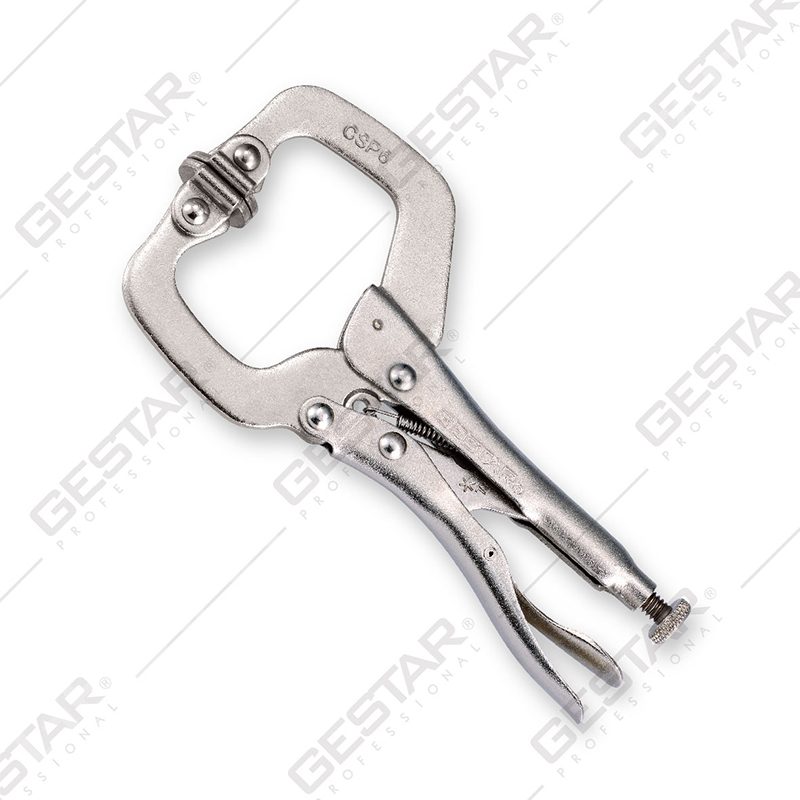 Heavy Duty Locking C Clamp With Swivel Pads | Taiwantrade.com