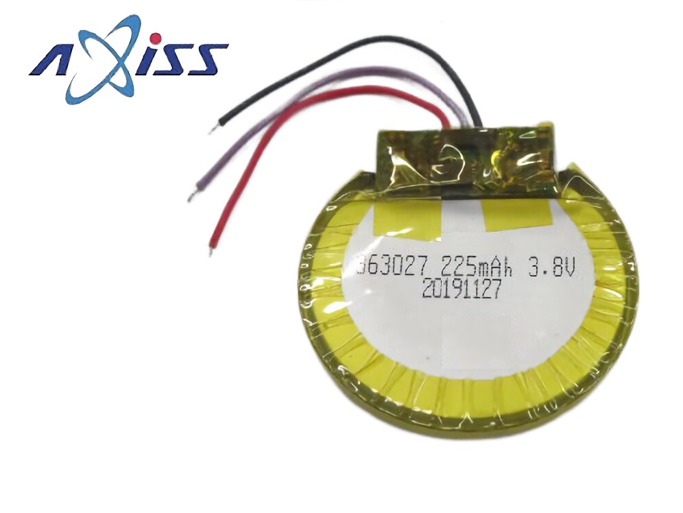 3.8V 225mAh (363027) round lithium polymer battery pack | Taiwantrade.com