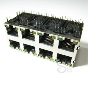 2xN Stack RJ45 Jack Connector With LEDs, Without Transformer | Taiwantrade