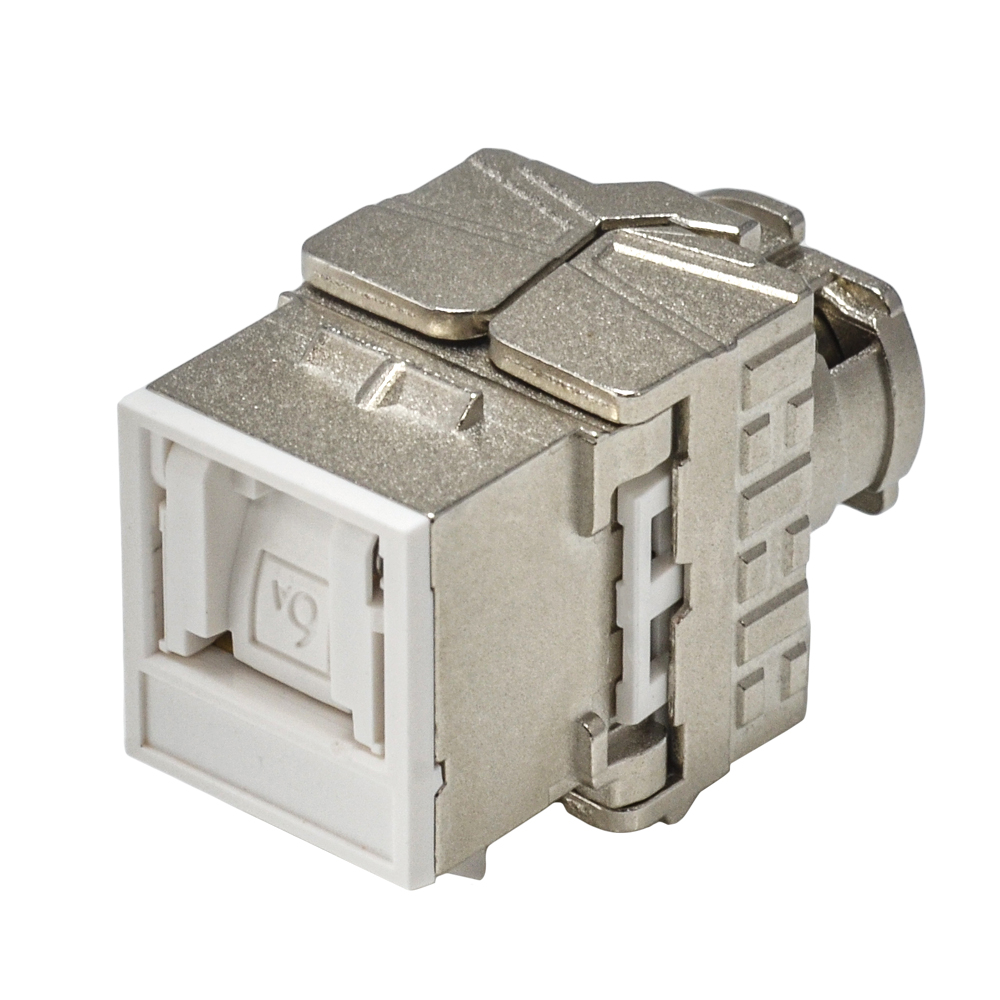 Shielded ISO Cat 6a / TIA Cat 6A Component-Rated Shuttered Toolless ...
