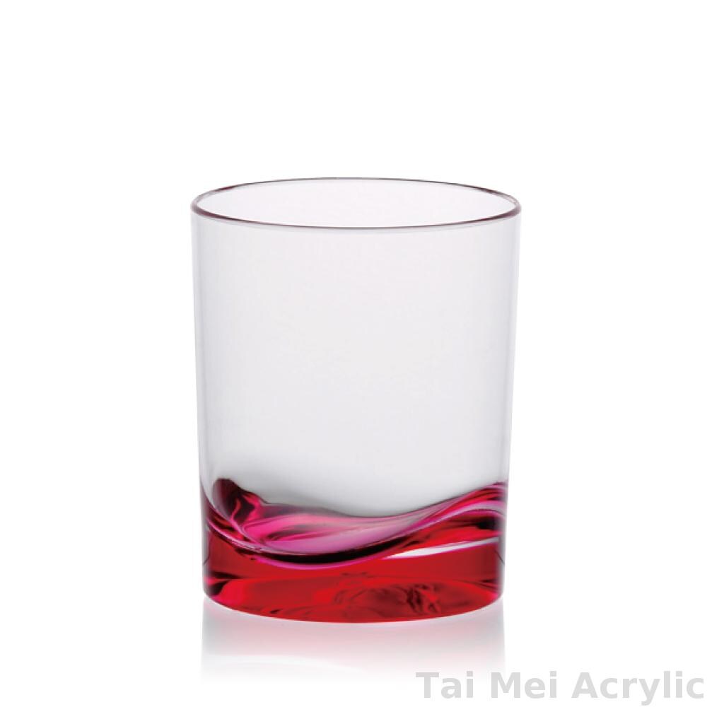 Acrylic Wave Rocks Glass with colored base | Taiwantrade