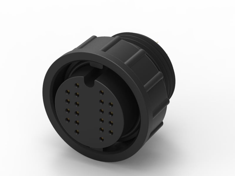 WP D SIZE(Female Connector/Female Pin) 20PIN Molded with Cable(Lock ...