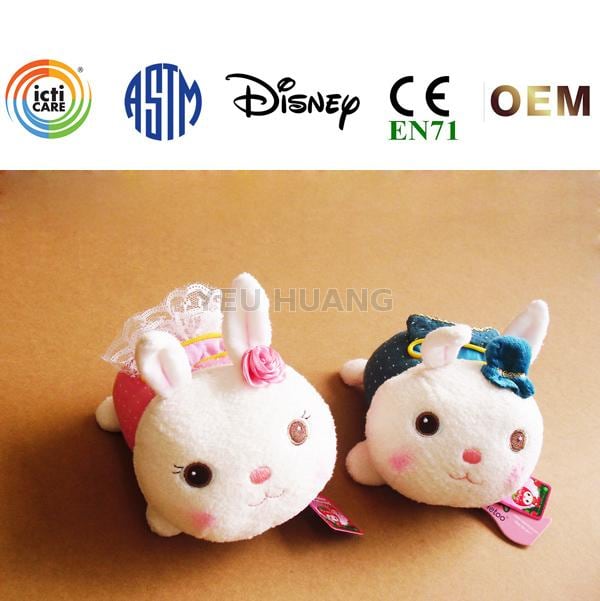Custom rabbit animal cell phone holder plush toy maker supplier factory ...