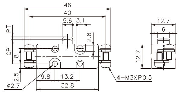 TEND天得微動開關(雙迴路型)TW-101A-可鑫科技股份有限公司