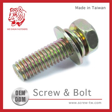 Machine Screw with Flat and Spring Washer made in Taiwan | Taiwantrade