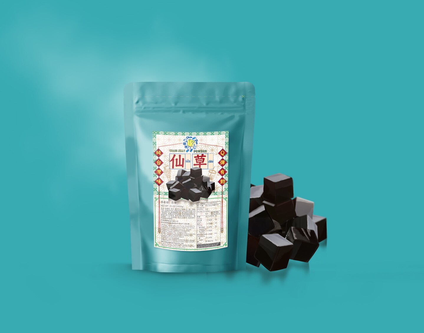 Taiwan Bubble Milk Tea Topping Ingredients Grass Jelly powder | Taiwantrade