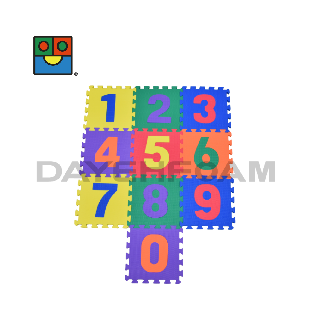 EVA Foam Numbers Play mat, 32x32x1.5cm | Taiwantrade