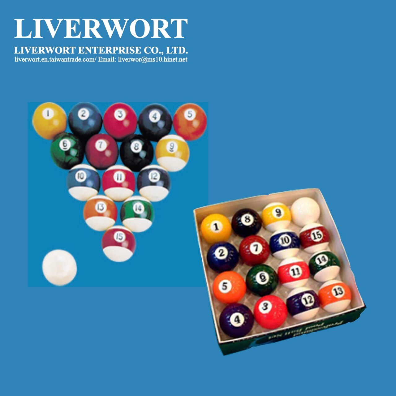 Billiard Pool Ball Set with 16 Balls | Taiwantrade