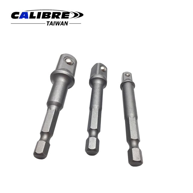 CALIBRE 3pc Power Extension Bar Socket Bit Adapter Set Drill Nut ...