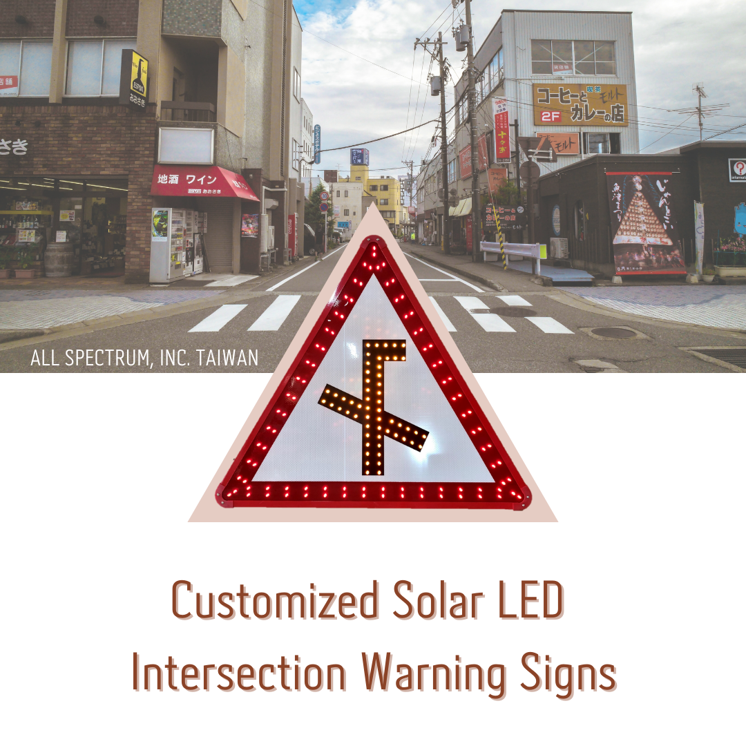 Customized Solar LED Intersection Warning Signs | Taiwantrade