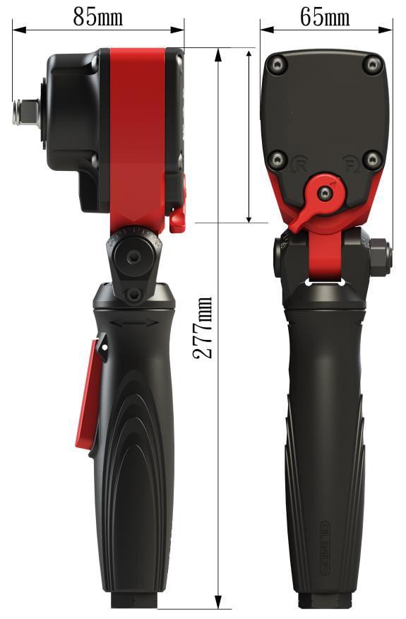 Patented Pneumatic Air Tool Angle Impact Wrench | Powermake