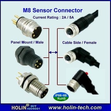 M8 Series Sensor Connector System, Small Size , Small Amperage ...