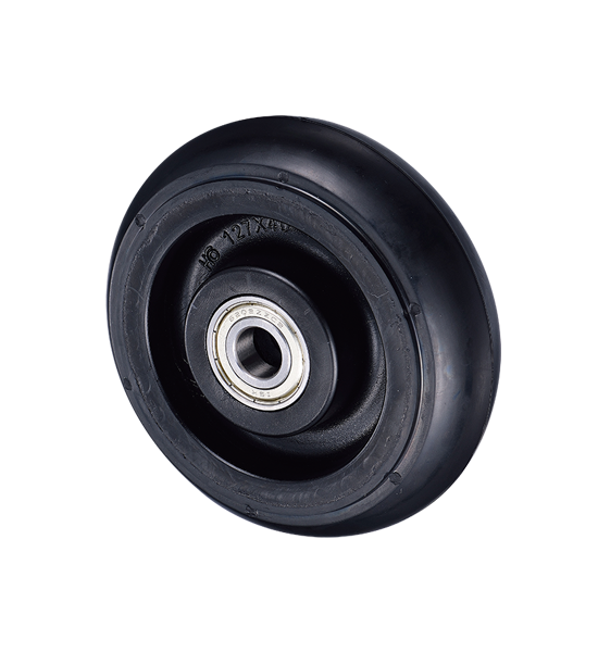 5 inch Side Braking Rubber Heavy Duty Industrial Trolley Wheels