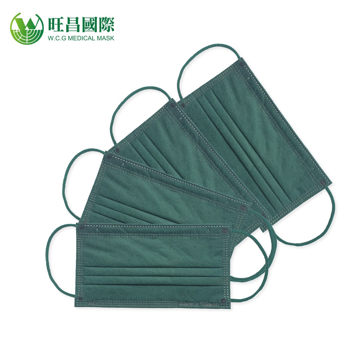 Army Green Disposable Medical Flat Face Mask for Adult Supplier ...
