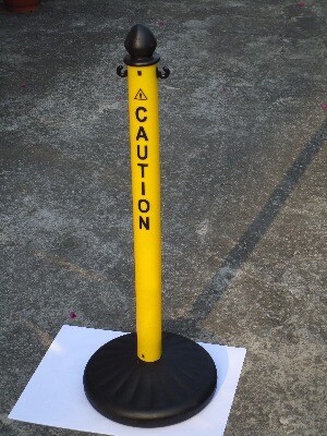Plastic Post Printed with Caution | Taiwantrade