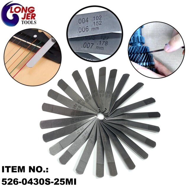 25pcs Imperial and Metric 2-Step Feeler Gauge with Keychain | Taiwantrade