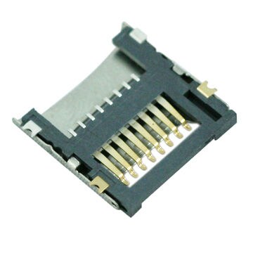 TF Card Connector. PCB SMT, 8 Pins, Pitch=1.1mm, w/ Cover, T/R ...