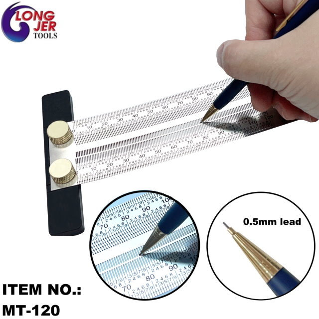 Precision Marking T-Ruler and Stainless Steel Bend Ruler Woodworking Ruler