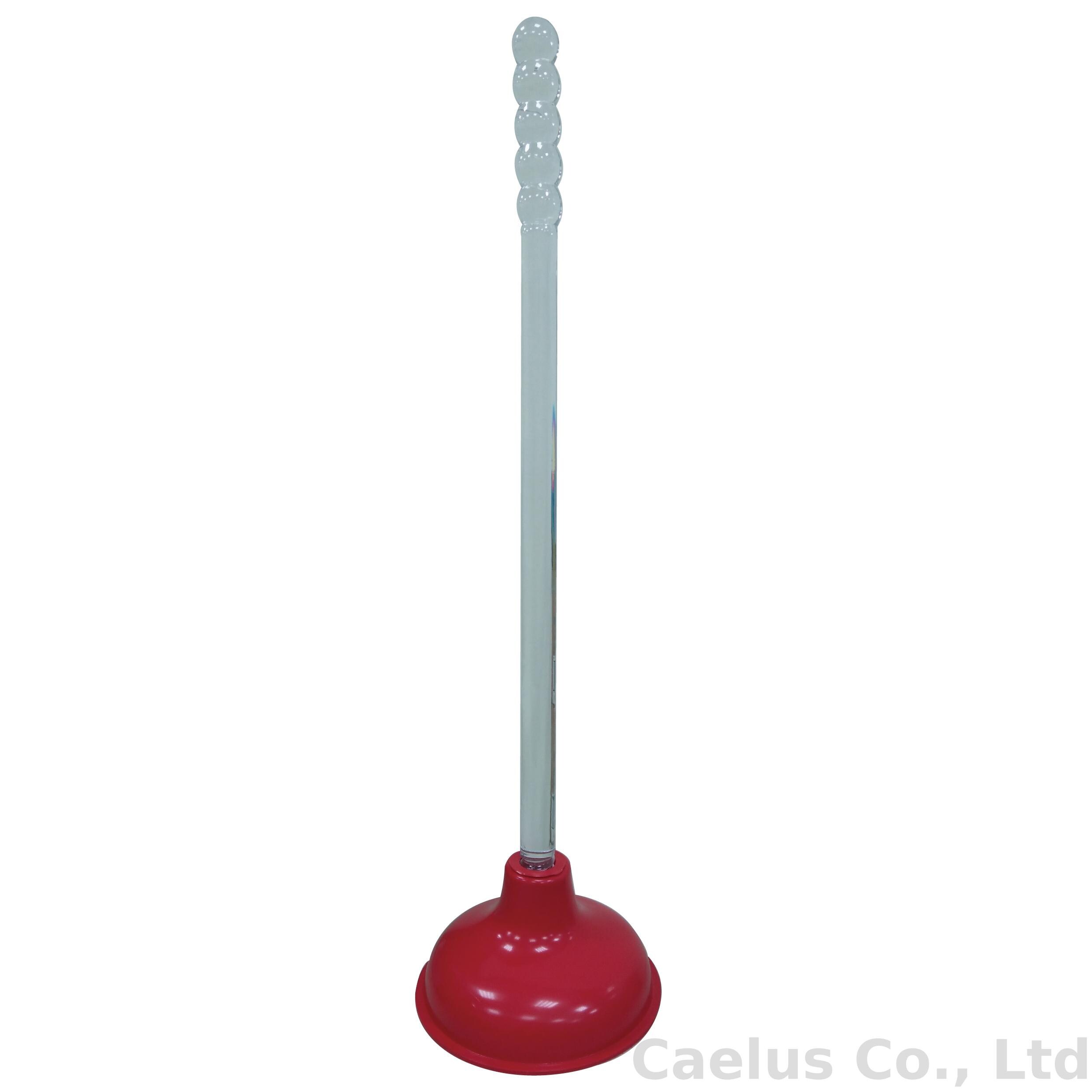 Caelus - High Quality Plunger 6" Cup 19" Clear Plastic Handle Deluxe ...
