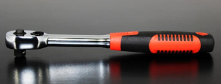 Precision Forging 250 mm(L) 72 Tooth Low Profile Hand Ratchet Handle ...