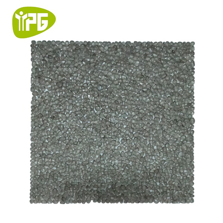Custom Service Silver Grey Glass Mosaic Pebble River Rocks | Taiwantrade