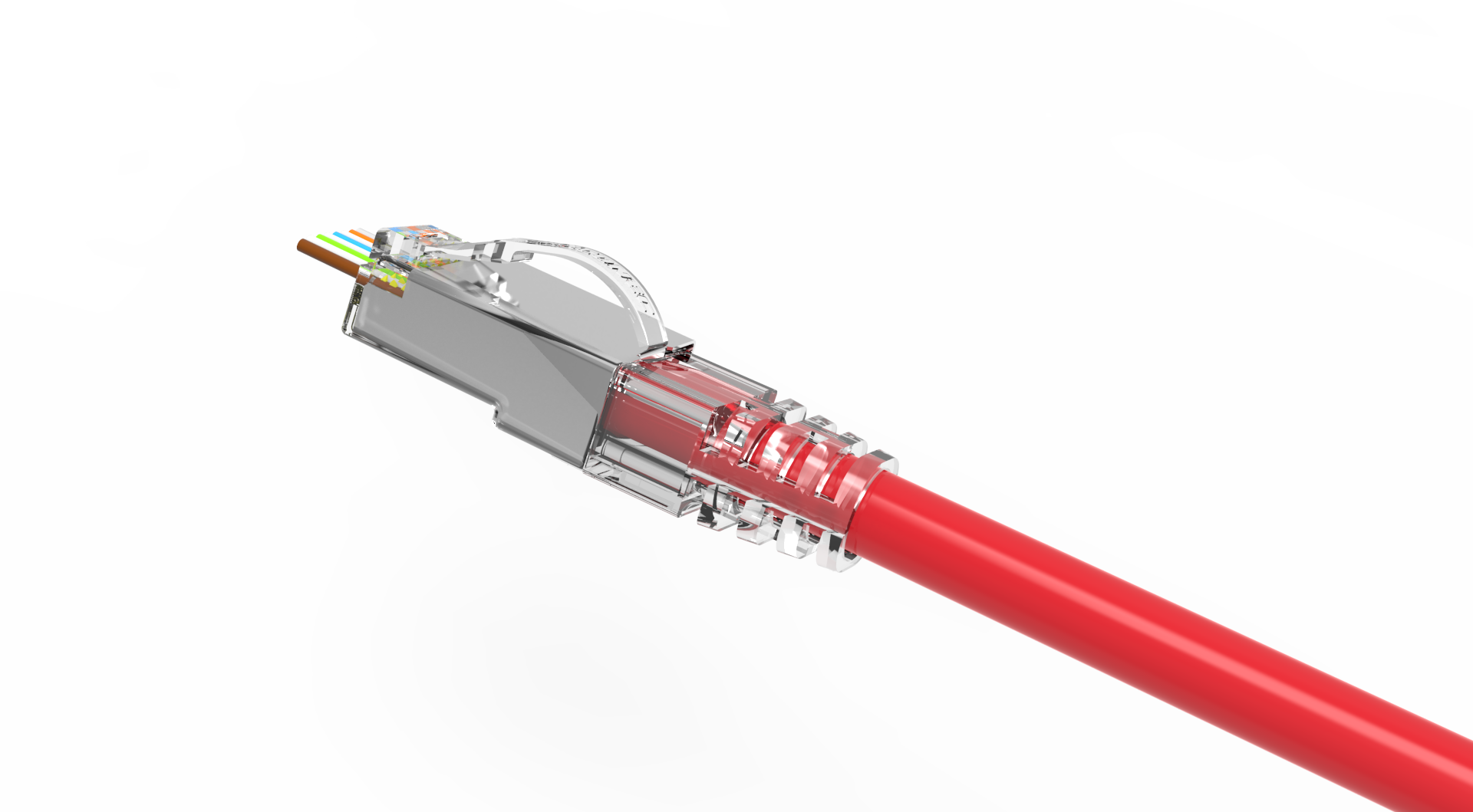 Category 5E STP Easy Pass Through Modular Plug With Arch Latch ... Category 5E STP Easy Pass Through Modular Plug With Arch Latch ...
