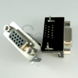 D-SUB connector Female right angle Type triple row 15 Pin 8.89mm Height ...