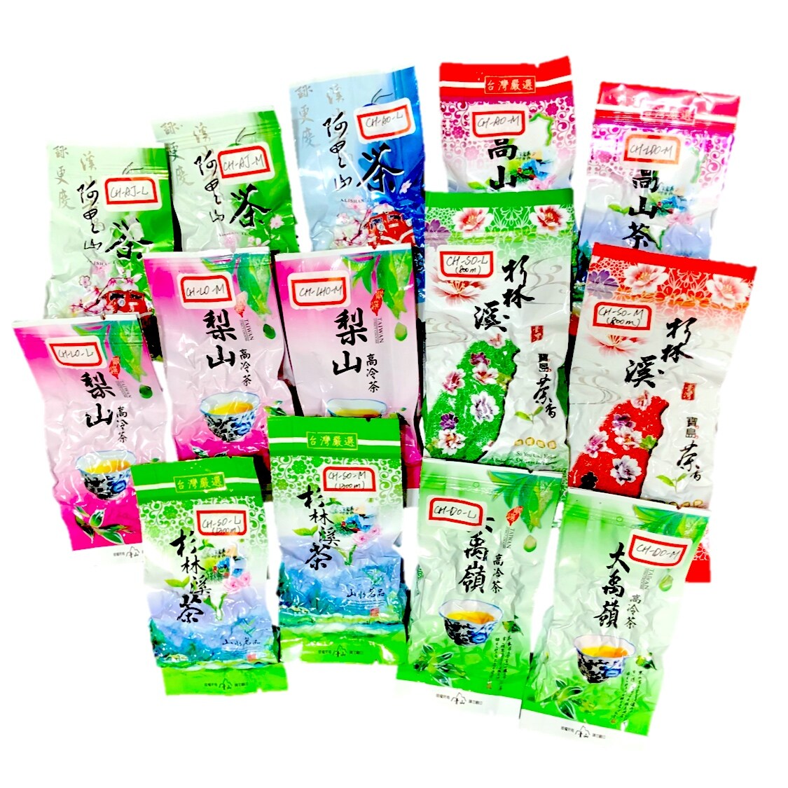 Taiwan High Mountain Tea Sample Set from Alishan, Lugu, Lishan ...