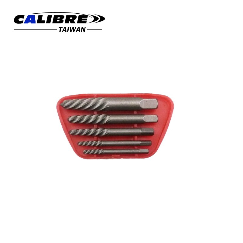 TAIWAN CALIBRE 5pc Sharp Spiral Flute Screw Extractor Remover Set | Taiwantrade