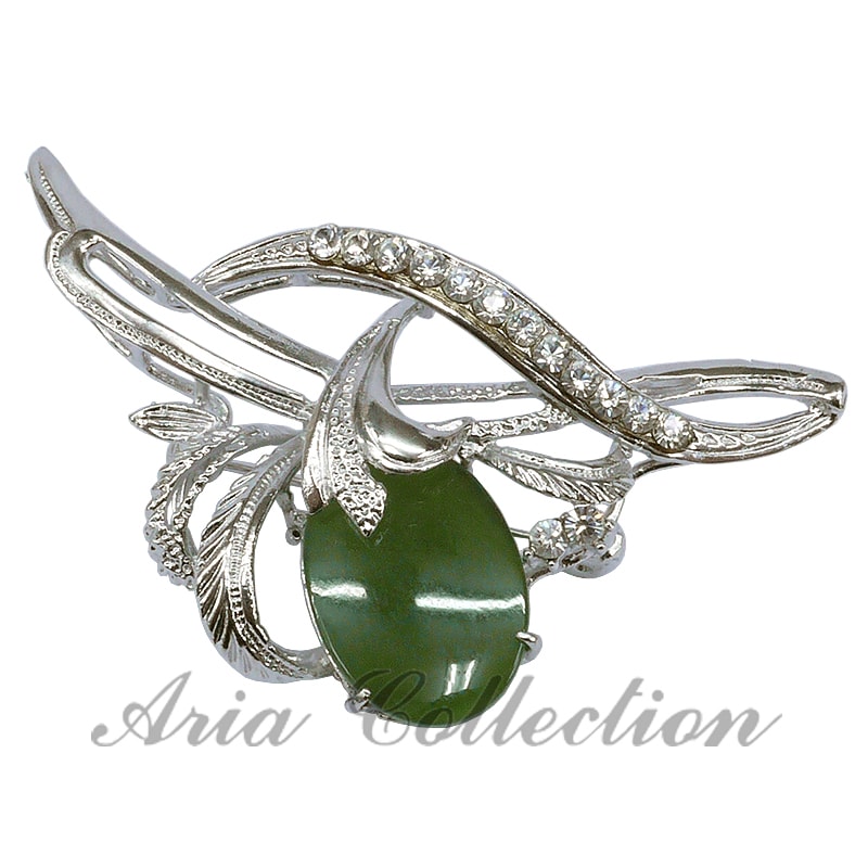 Taiwan jade 13x18mm brooch | Taiwantrade