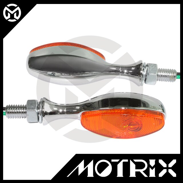 Universal Motorcycle Indicators With E-marked Chrome Base E-marked ...