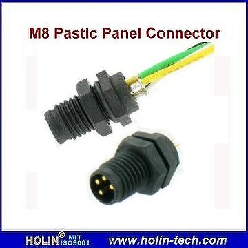 M8 Plastic Panel Connector with Soldered Wire | HTP ASIA TECHNOLOGY CO ...