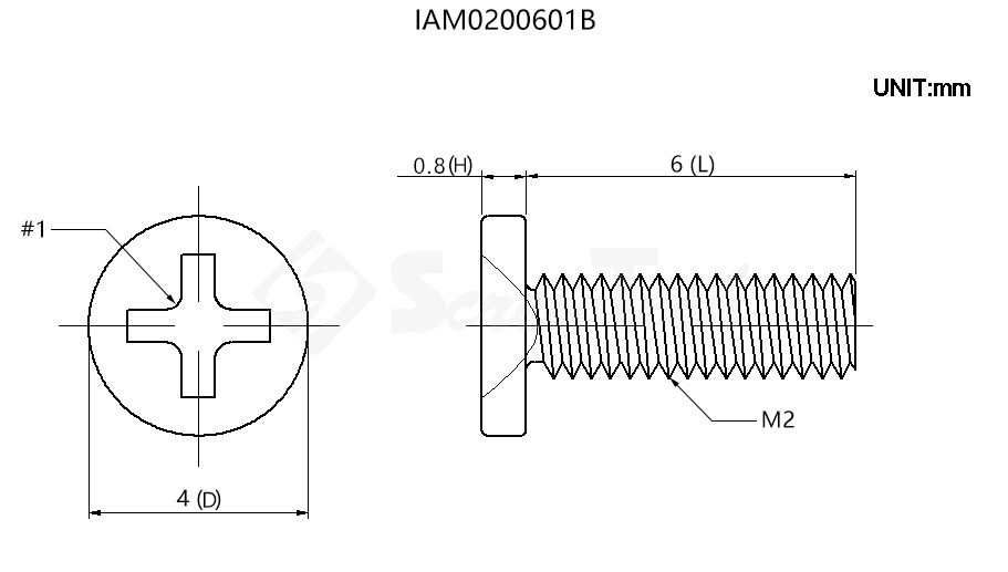 【ScrewTech】Wafer Head, Phillips, M2x6, Machine Screw, Black Nickel ...