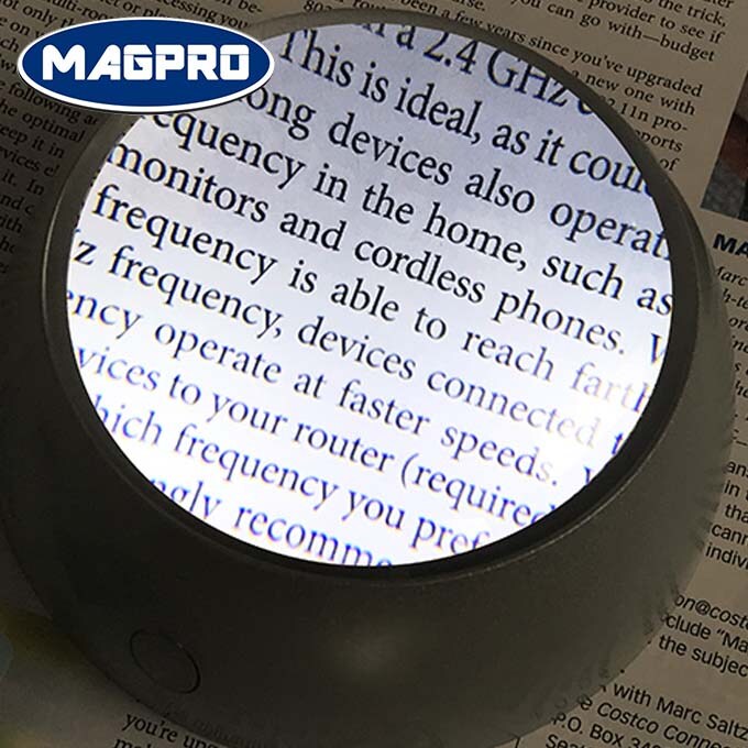 Low Vision Aids Dome Magnifier 3 Ultra Bright LEDs Ideal for Reading ...