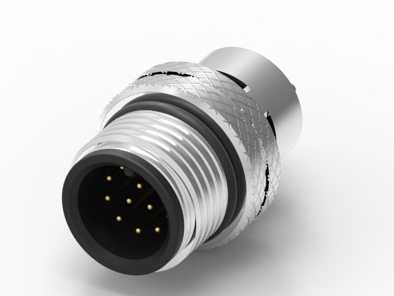 WP M12(M) 12PIN A-Coded Molded with Cable(Ground) | Taiwantrade.com