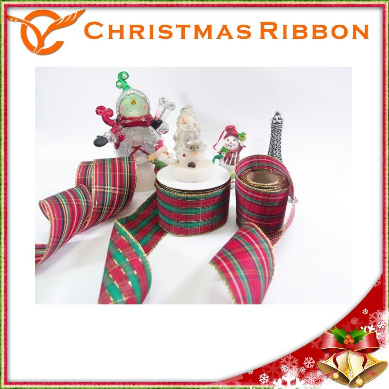 Newest Red Lattice Christmas Riband For Traditional Holiday ...