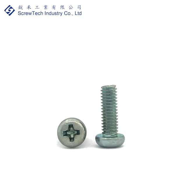 【ScrewTech】Pan Head, Phillips, M4x12, Machine Screw, Zinc Plated ...