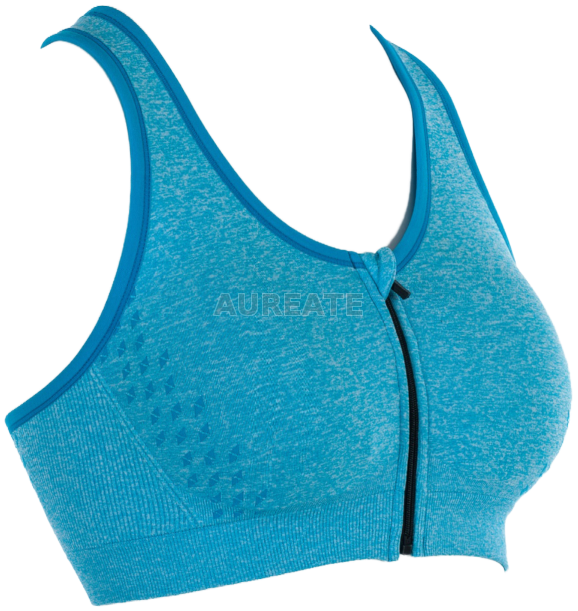 seamless sports bra with front closure zip | Taiwantrade