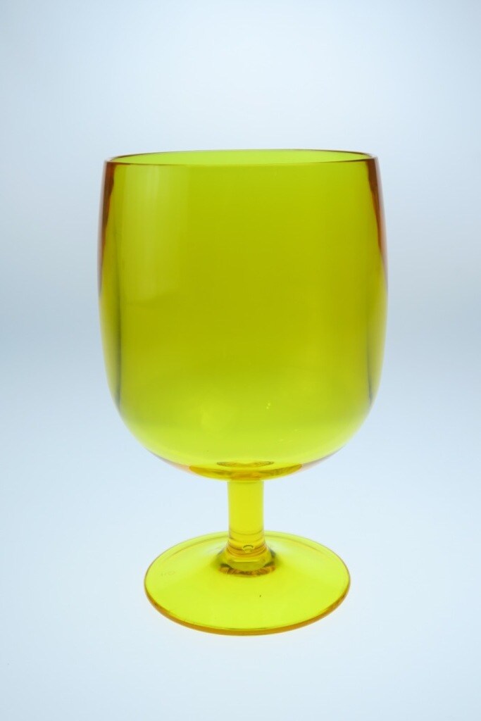 Drinkingware - Stackable Wine Glass Round Design Yellow Color ...
