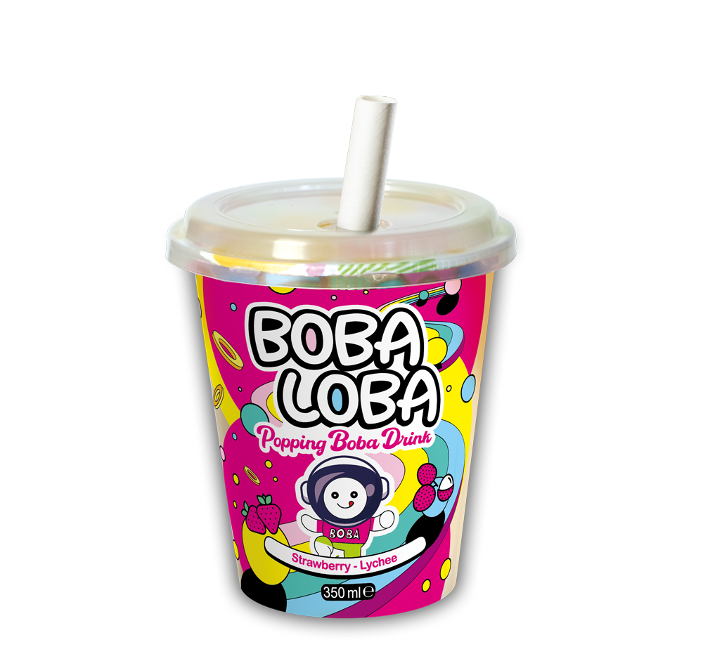 Popping Boba Drink –Lychee & Strawberry (11.8 FL. OZ.)(350ML) | Taiwantrade