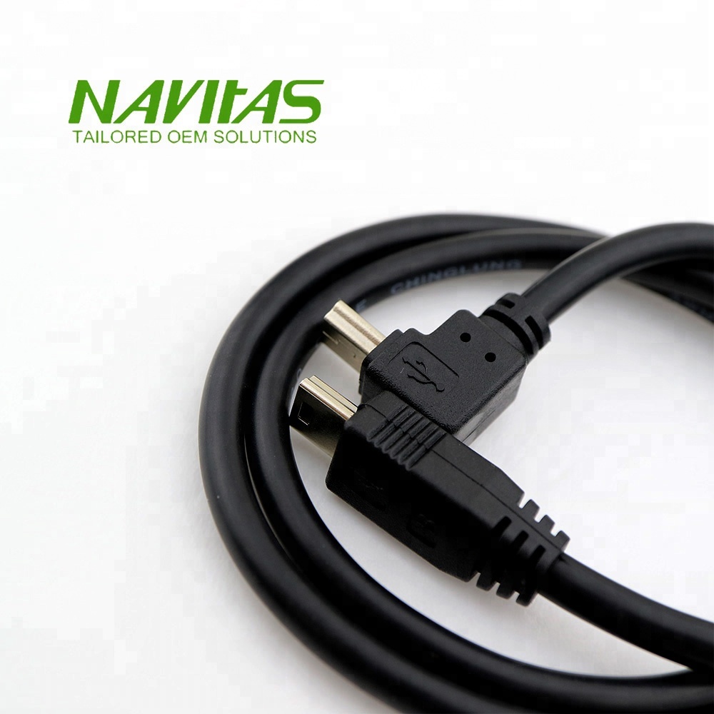 Custom Mini USB Micro B 5pin Right Angle UL2725 USB Data Cable Assembly | Taiwantrade.com